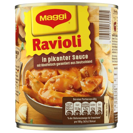 Maggi Ravioli in pikanter Sauce mit Fleisch 800g | Shop